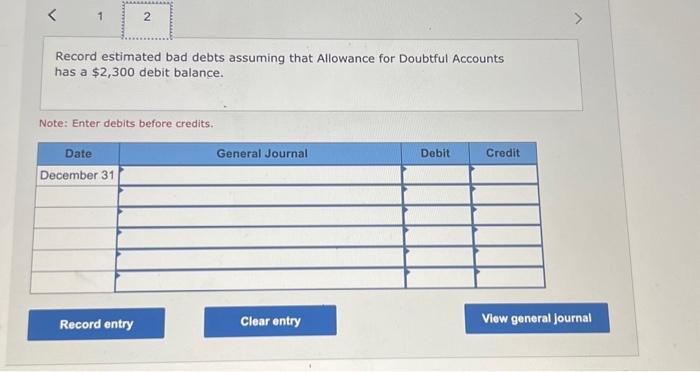 Solved Record estimated bad debts assuming that Allowance | Chegg.com