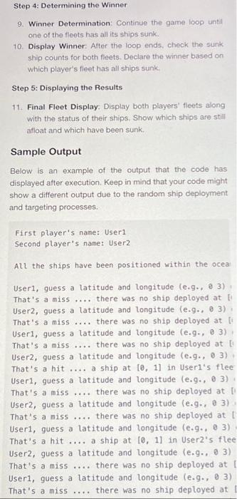 Solved Task: Battleship Game This assignment is to develop a | Chegg.com