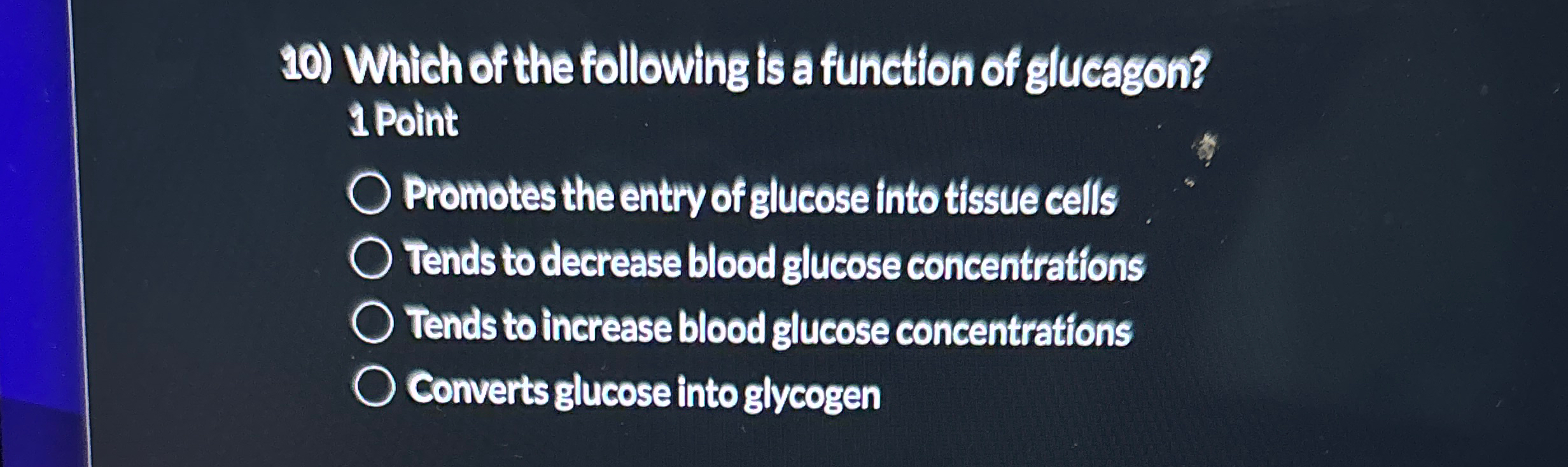 Solved Which of the following is a function of glucagon? 1 | Chegg.com
