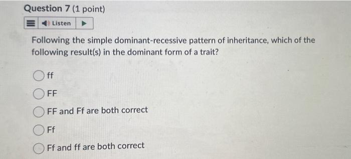 Solved Following the simple dominant-recessive pattern of | Chegg.com