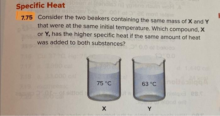 Solved 7.75 Consider the two beakers containing the same | Chegg.com
