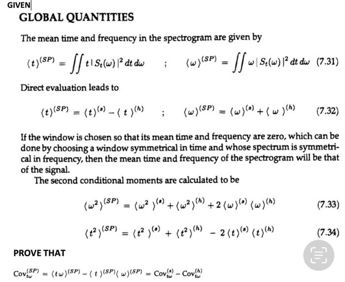 Solved The mean time and frequency in the spectrogram are | Chegg.com