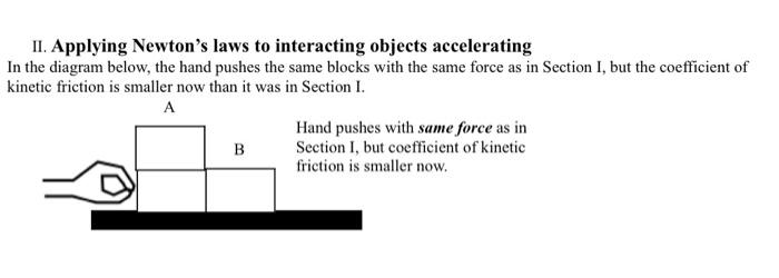 Solved I. Applying Newton's laws to interacting objects | Chegg.com