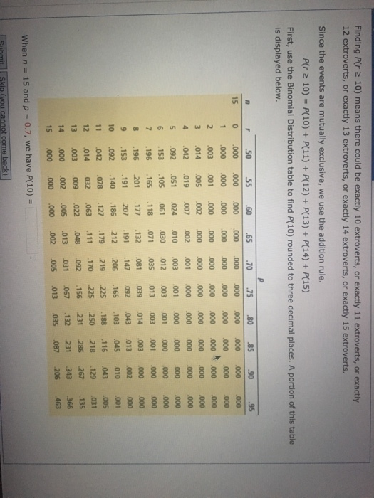Solved Finding Pr 2 10) means there could be exactly 10 | Chegg.com