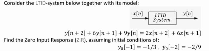Solved Consider the LTID-system below together with its | Chegg.com