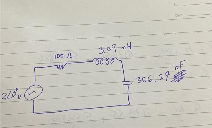 Solved find Xc , XL find the resonance frequencyfind the | Chegg.com
