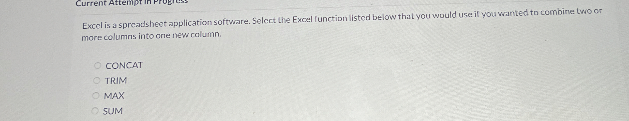 Solved Excel is a spreadsheet application software. Select | Chegg.com