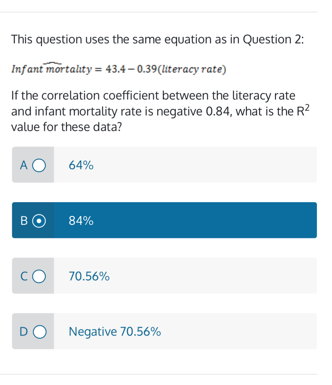 Solved This question uses the same equation as in Question | Chegg.com