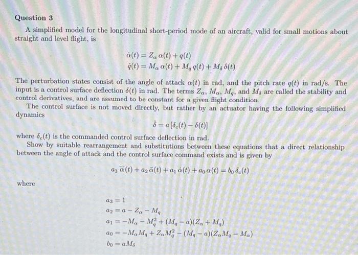 Solved Question 3 A simplified model for the longitudinal | Chegg.com