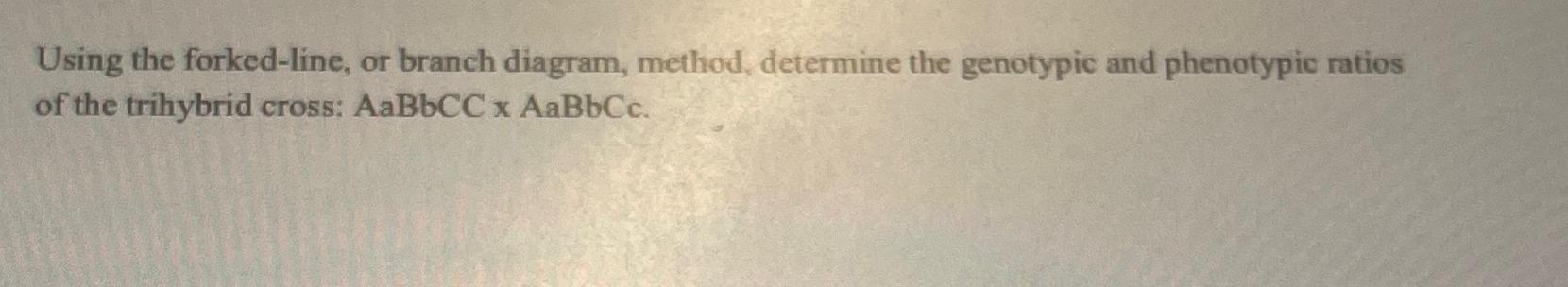 Solved Using the forked-line, or branch diagram, method, | Chegg.com