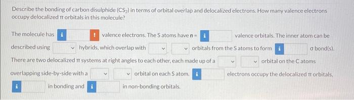 Solved Describe the bonding of carbon disulphide (CS2) in | Chegg.com