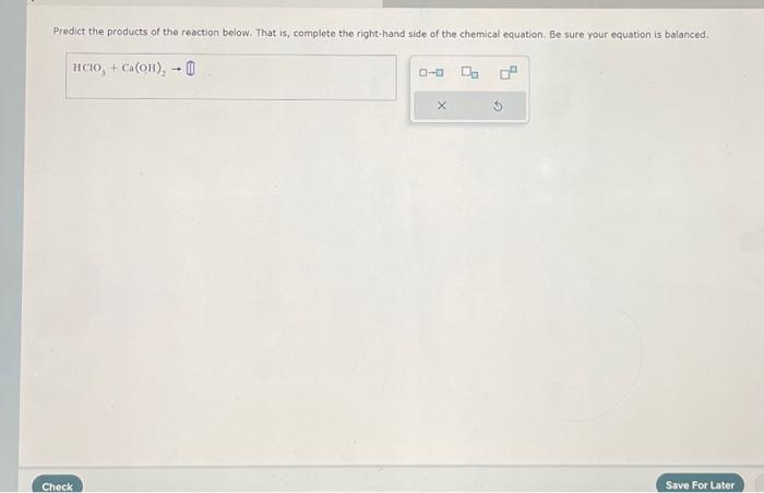 Solved Predict the products of the reaction below. That is, | Chegg.com