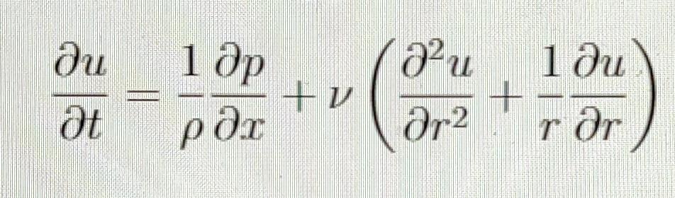 Solved 2. The equation describing motion of fluid in a pipe | Chegg.com