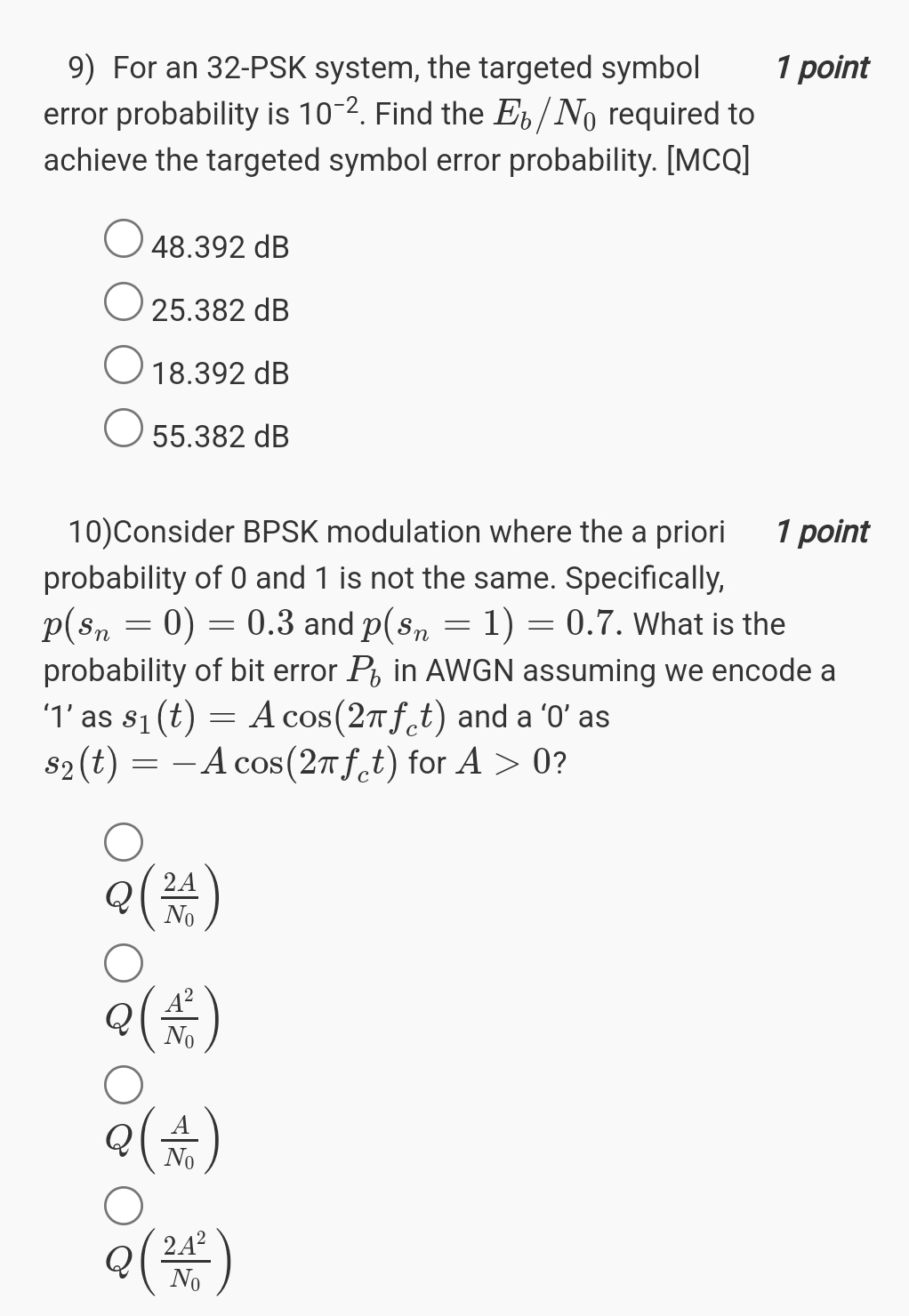 Solved For an 32-PSK system, the targeted symbol1 | Chegg.com