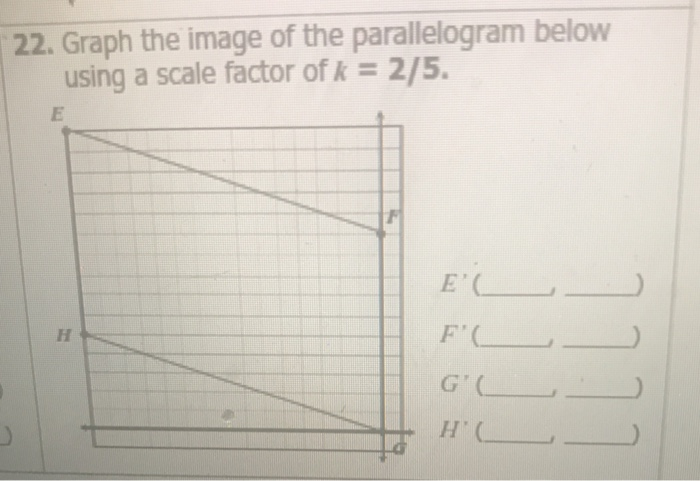 Solved 22. Graph the image of the parallelogram below using | Chegg.com