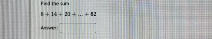 Solved Find the common difference and write out the first | Chegg.com