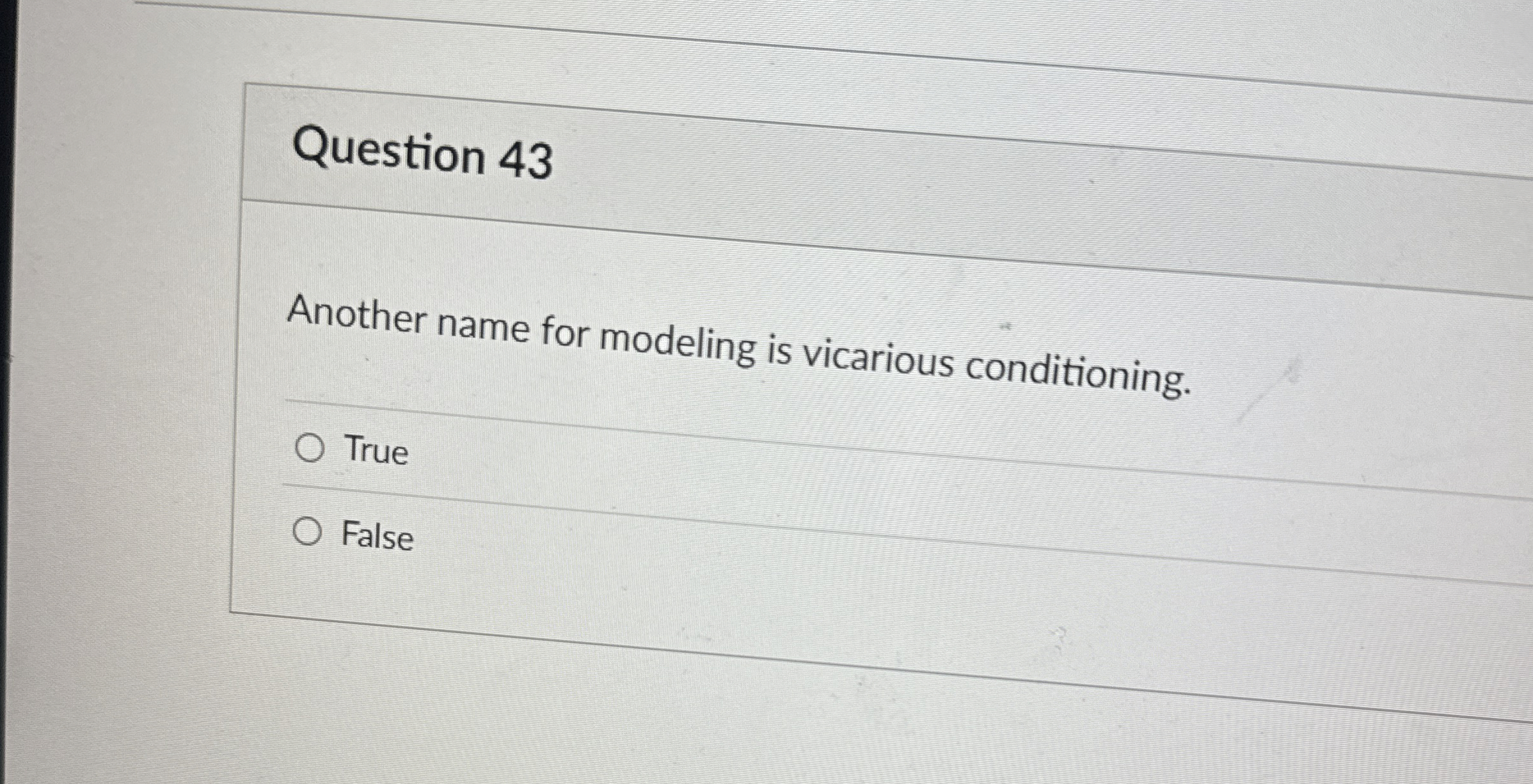 Solved Question 43Another name for modeling is vicarious | Chegg.com
