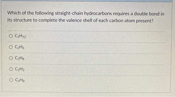 Solved Which of the following straight-chain hydrocarbons | Chegg.com