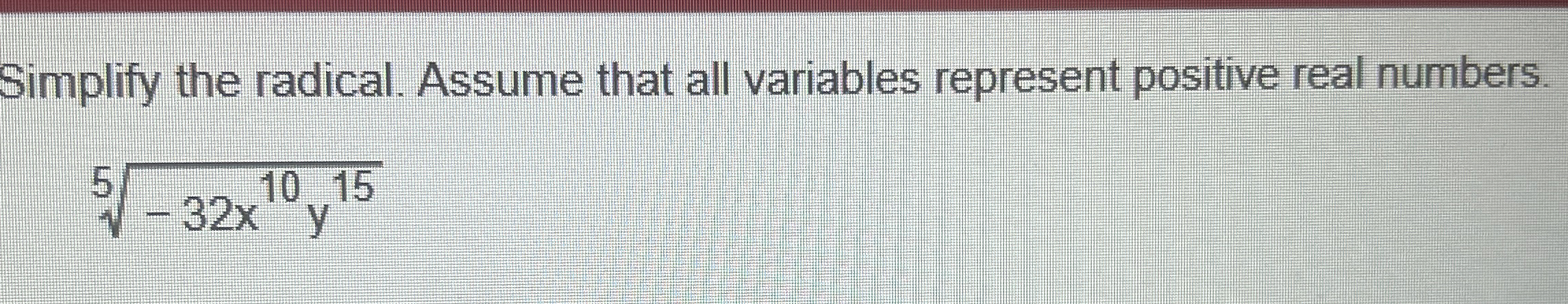 Solved Simplify the radical. Assume that all variables | Chegg.com