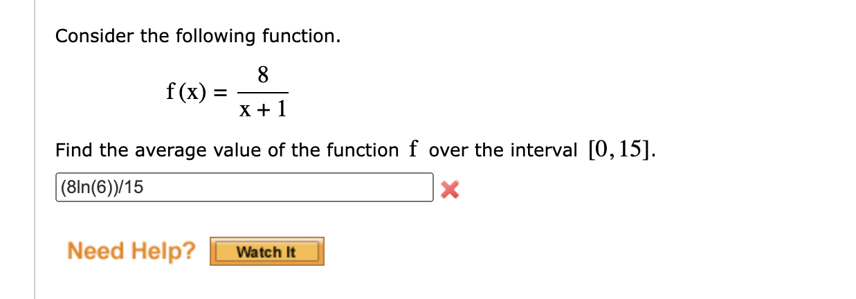 Solved Consider the following function.f(x)=8x+1Find the | Chegg.com