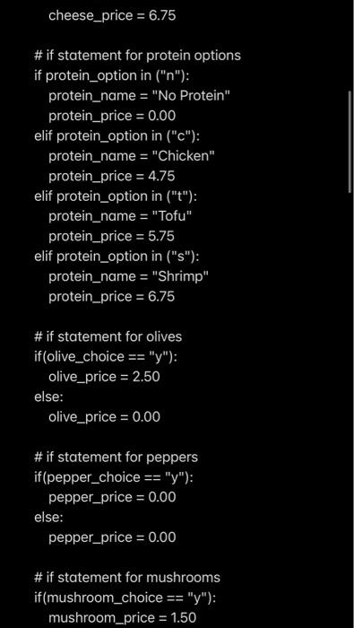 Solved help create a python program code using lists and | Chegg.com