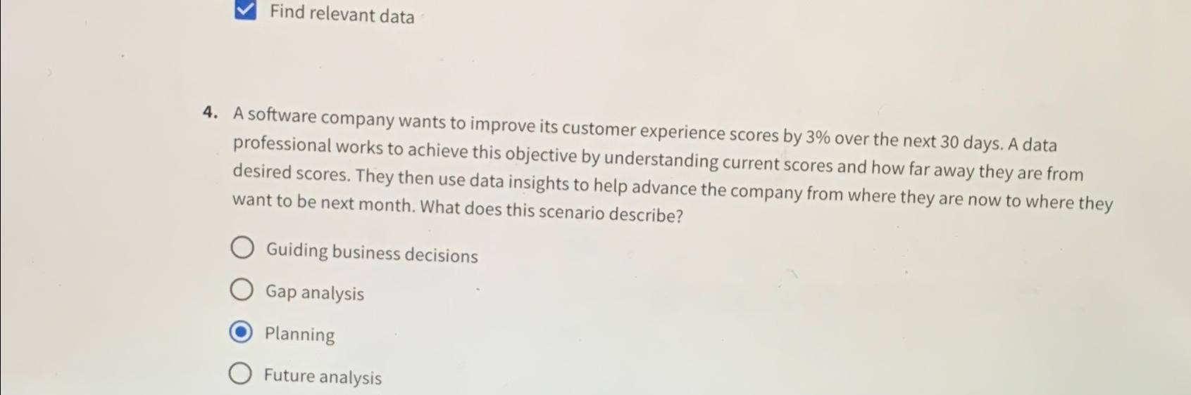 Solved Find relevant data4. ﻿A software company wants to | Chegg.com