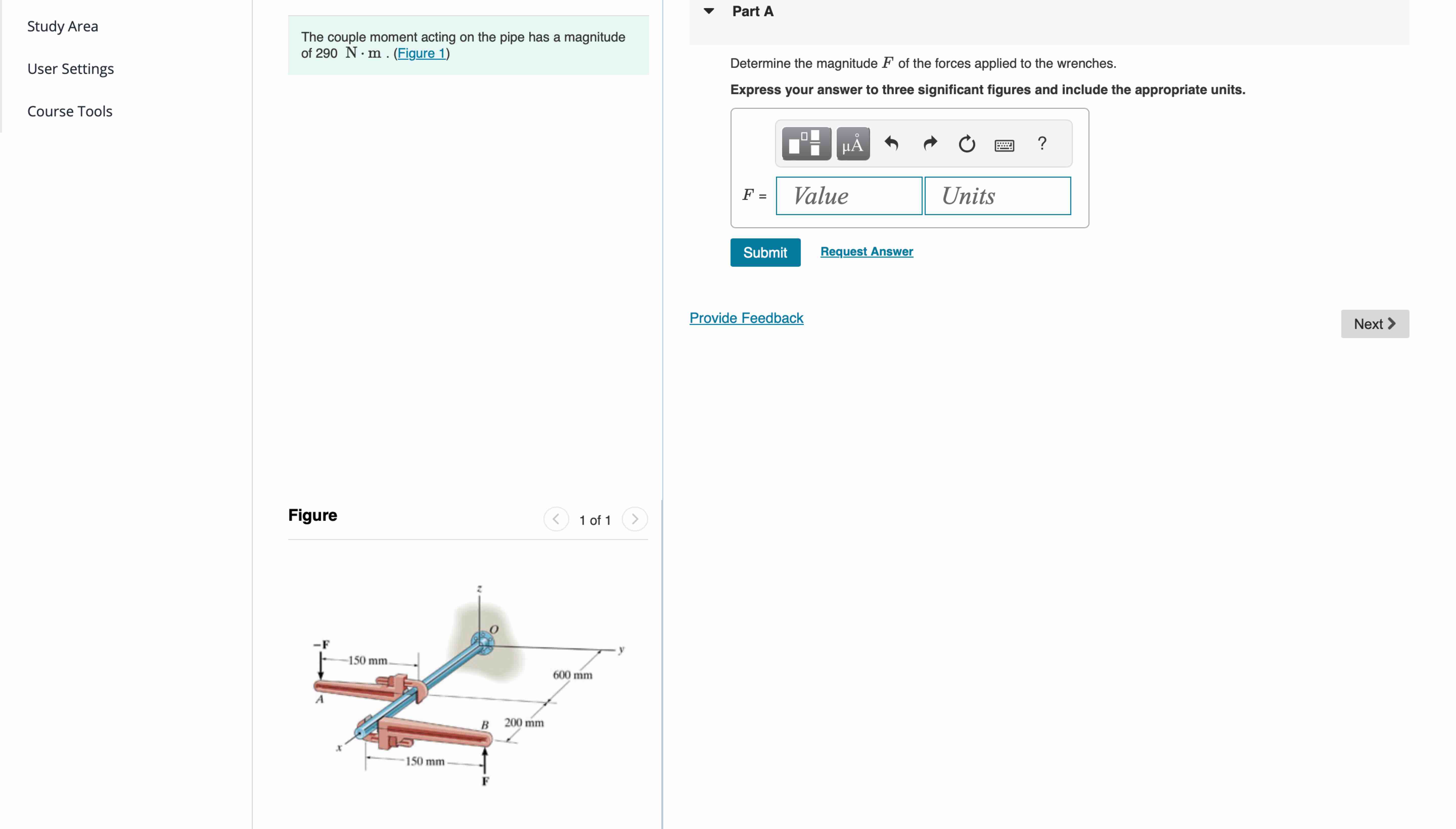 Solved Study AreaUser SettingsCourse ToolsThe couple moment | Chegg.com