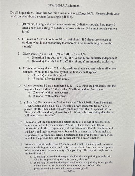 Solved Do all 8 questions. Deadline for this assignment is | Chegg.com