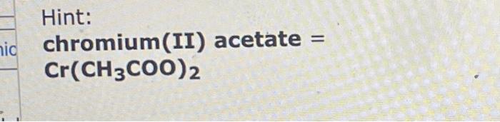 Solved In the laboratory you dissolve 15.3 g of chromium(II) | Chegg.com