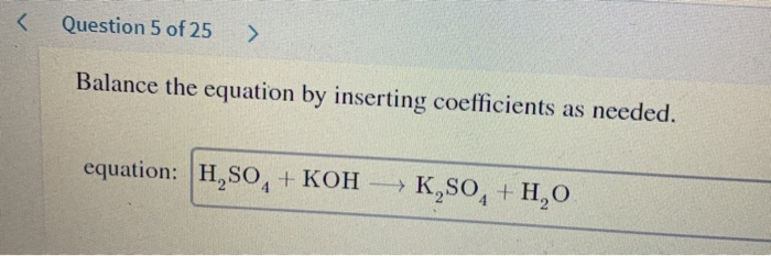 Solved Balance the equation by | Chegg.com