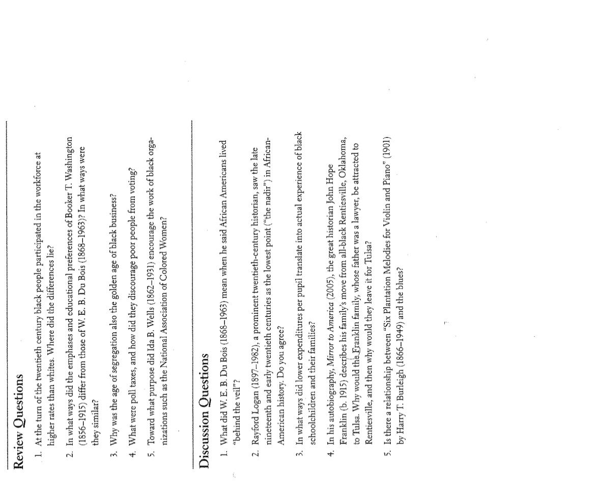 Solved Review QuestionsAt the turn of the twentieth century | Chegg.com