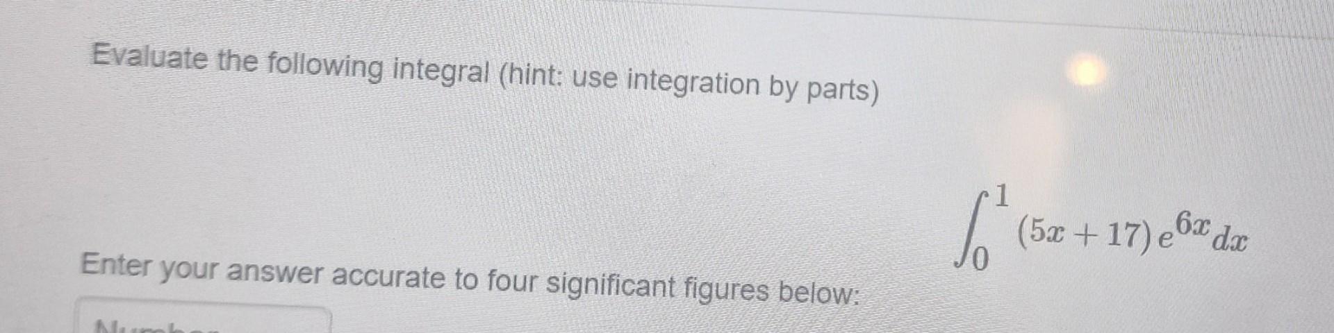 Solved Evaluate the following integral (hint: use | Chegg.com