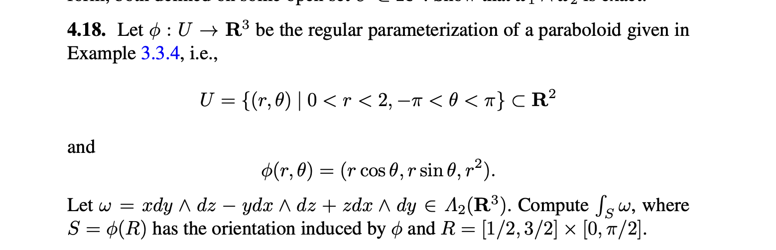 Solved 4.18. ﻿Let \phi :U->R^(3) ﻿be the regular | Chegg.com