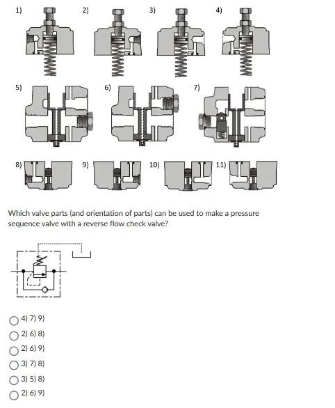 Solved Which valve parts (and orientation of parts) can be | Chegg.com