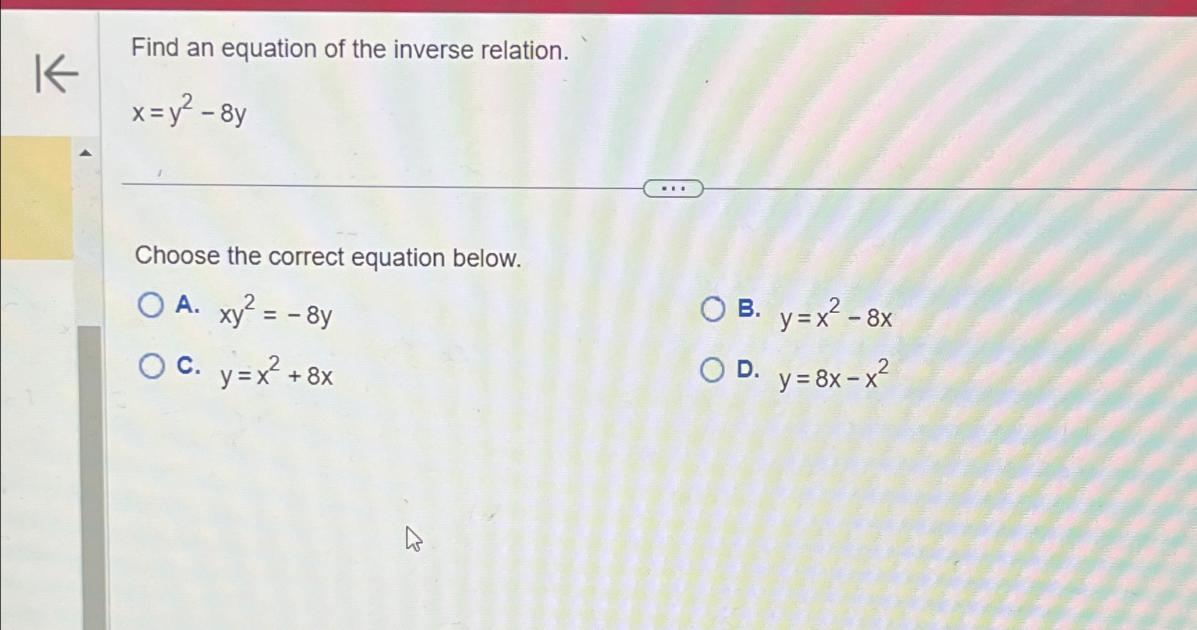 Solved Find an equation of the inverse | Chegg.com
