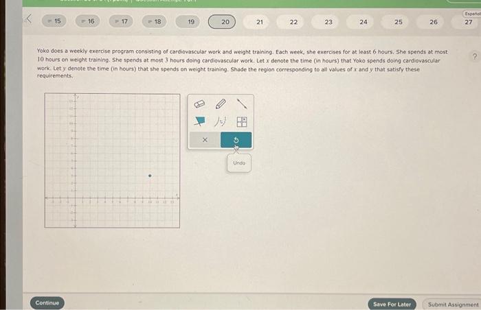 Solved Yoko does a weekly exercise program consisting of | Chegg.com