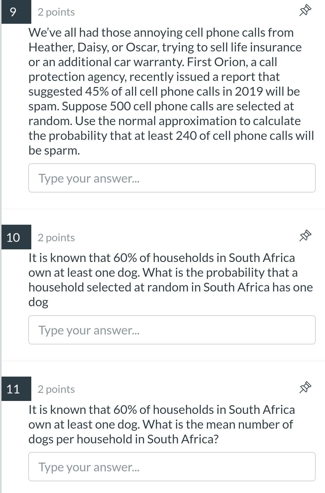 Solved 1 DO 2 points The fifth percentile of a normal | Chegg.com