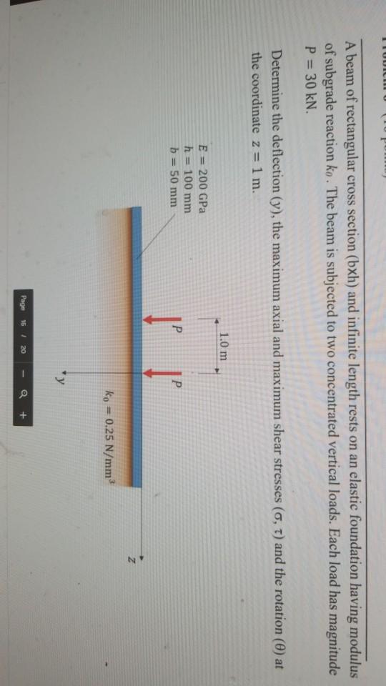 TUILULU A beam of rectangular cross section (bxh) and | Chegg.com