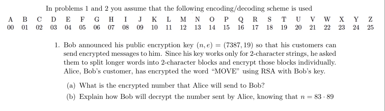 In problems 1 ﻿and 2 ﻿you assume that the following | Chegg.com