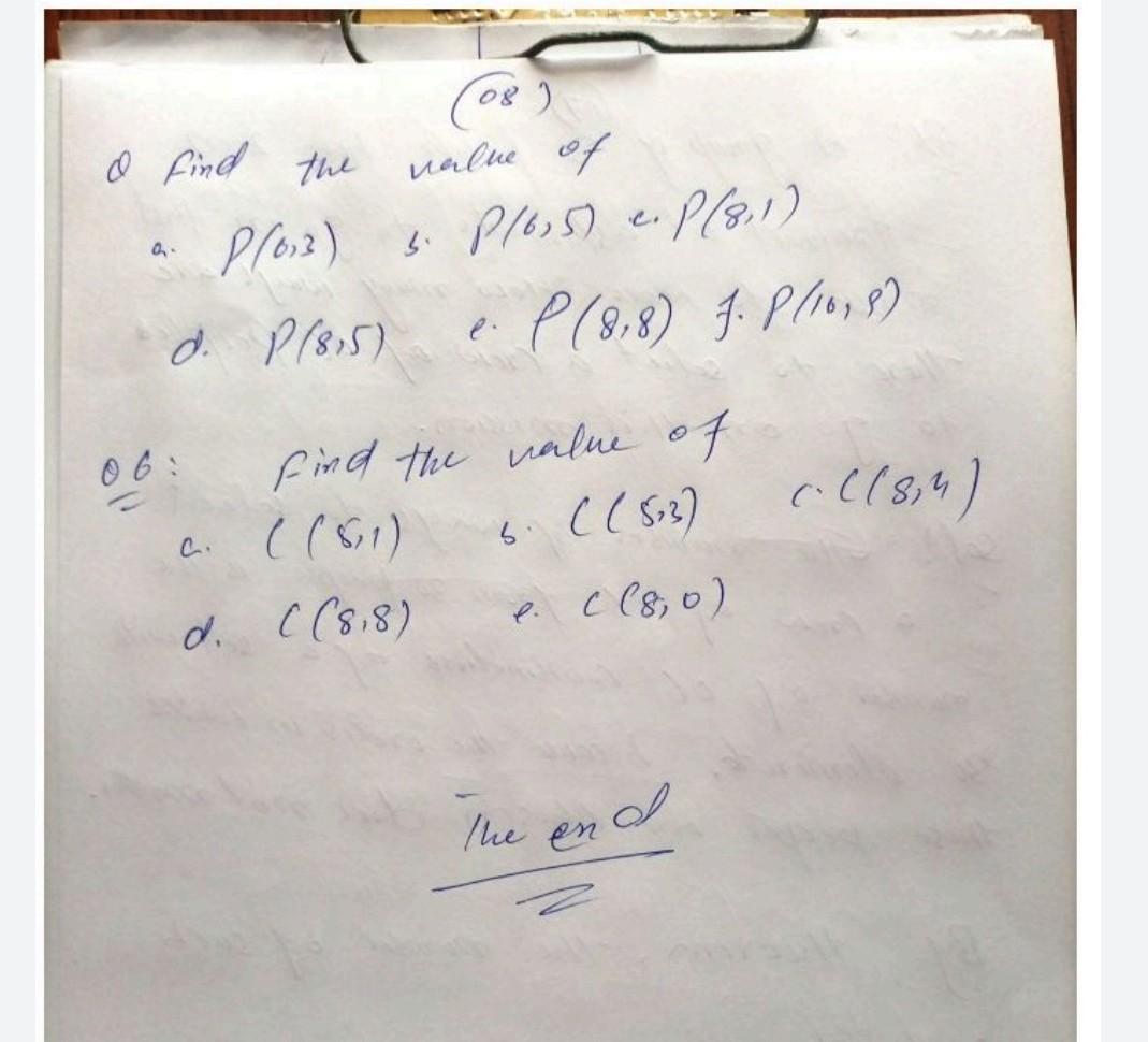 Solved kindly solve this question of permutations and | Chegg.com