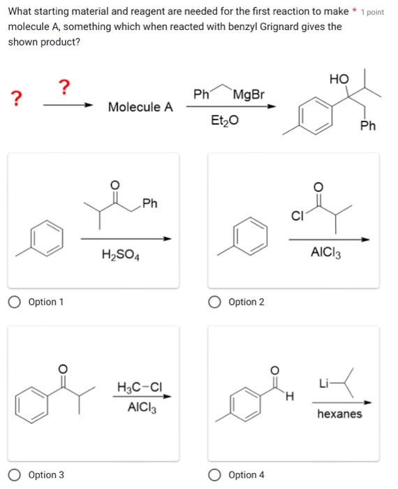 Solved What is the product of the following reaction? * 1 | Chegg.com