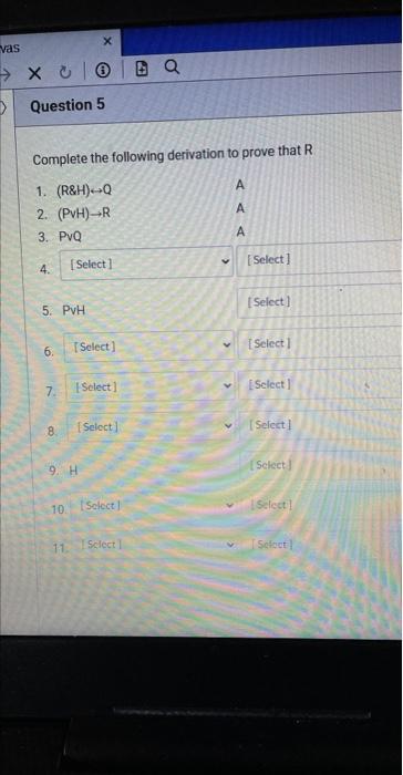 Complete the following derivation to prove that R 1. | Chegg.com