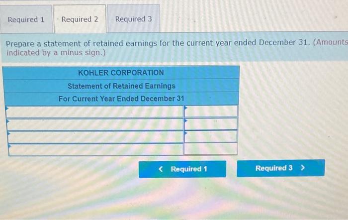 Solved Kohler Corporation reports the following components | Chegg.com