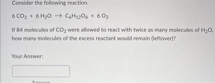 Solved Consider the following reaction. | Chegg.com