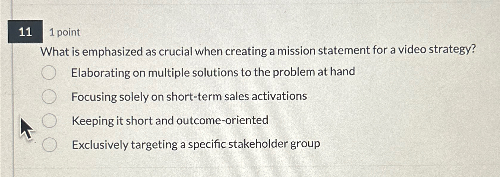 Solved 111 ﻿pointWhat is emphasized as crucial when creating | Chegg.com