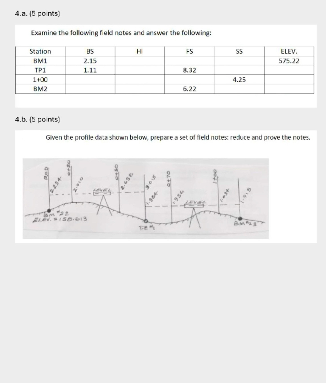 Solved 4.a.Examine the following field notes and answer the | Chegg.com