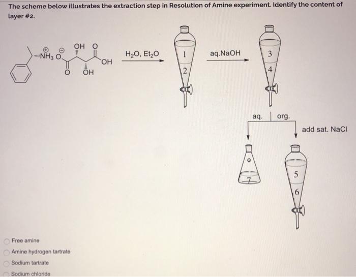 Solved The scheme below illustrates the extraction step in | Chegg.com