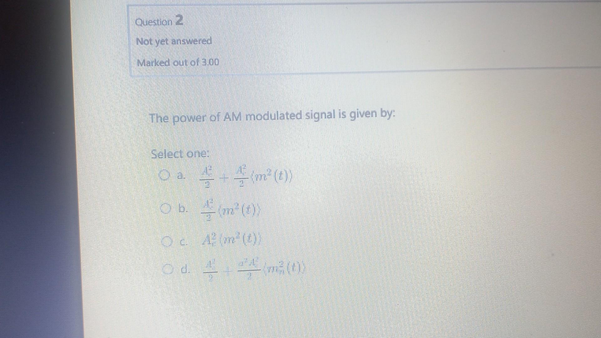 Solved The power of AM modulated signal is given by: | Chegg.com Solved The power of AM modulated signal is given by: | Chegg.com
