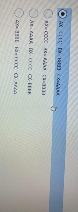 Solved After running the Assembly language code below, what | Chegg.com