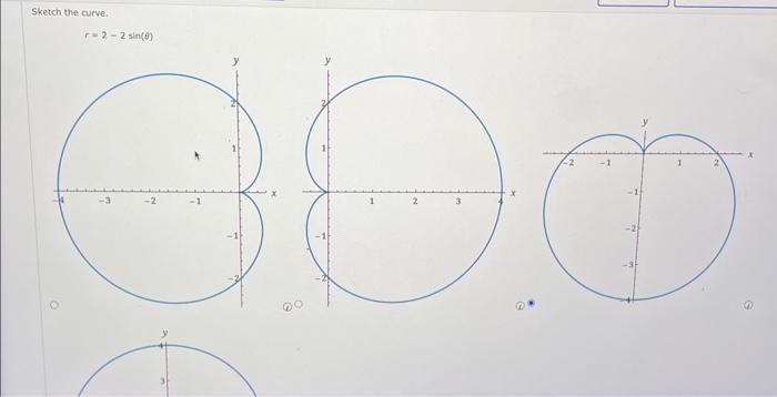 Solved Sketch the curve. r=2−2sin(θ)Find the area that it | Chegg.com